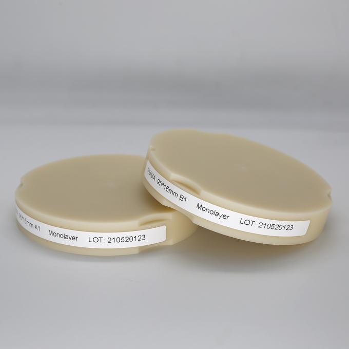 Mono Dental Pmma Block Monochromatic Pmma Temporary Bridge 98mm