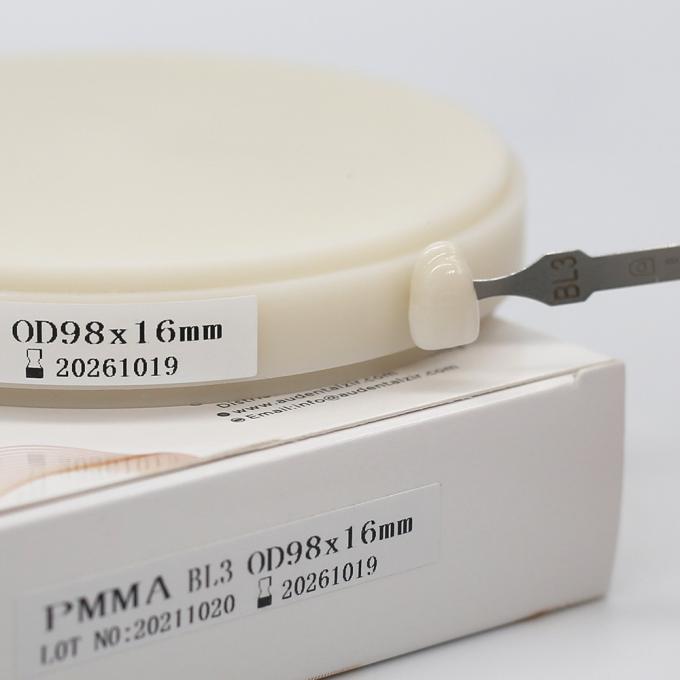 Mono Dental Pmma Block Monochromatic Pmma Temporary Bridge 98mm