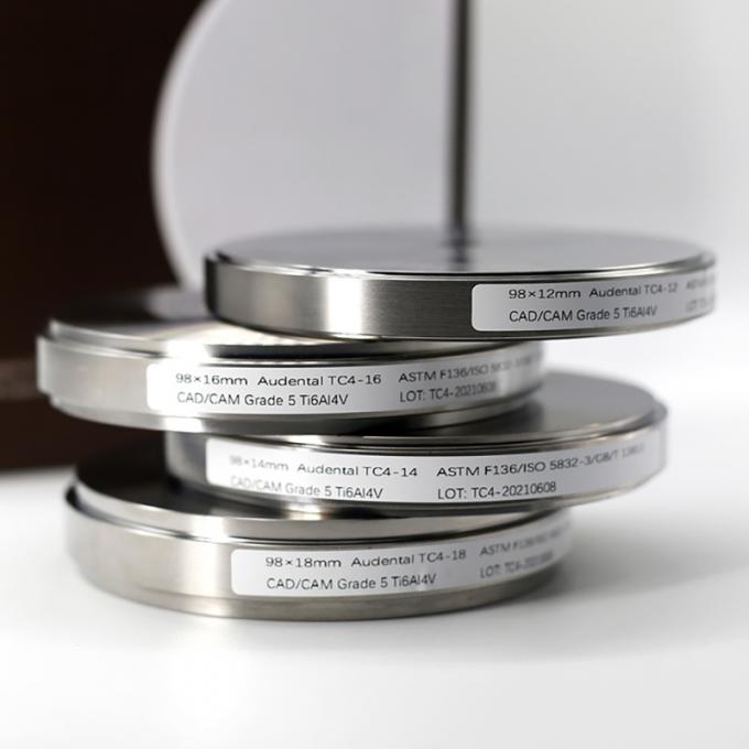 Disc CAD CAM Crown Dental Titanium Metal Block Milling Grade 5 FDA